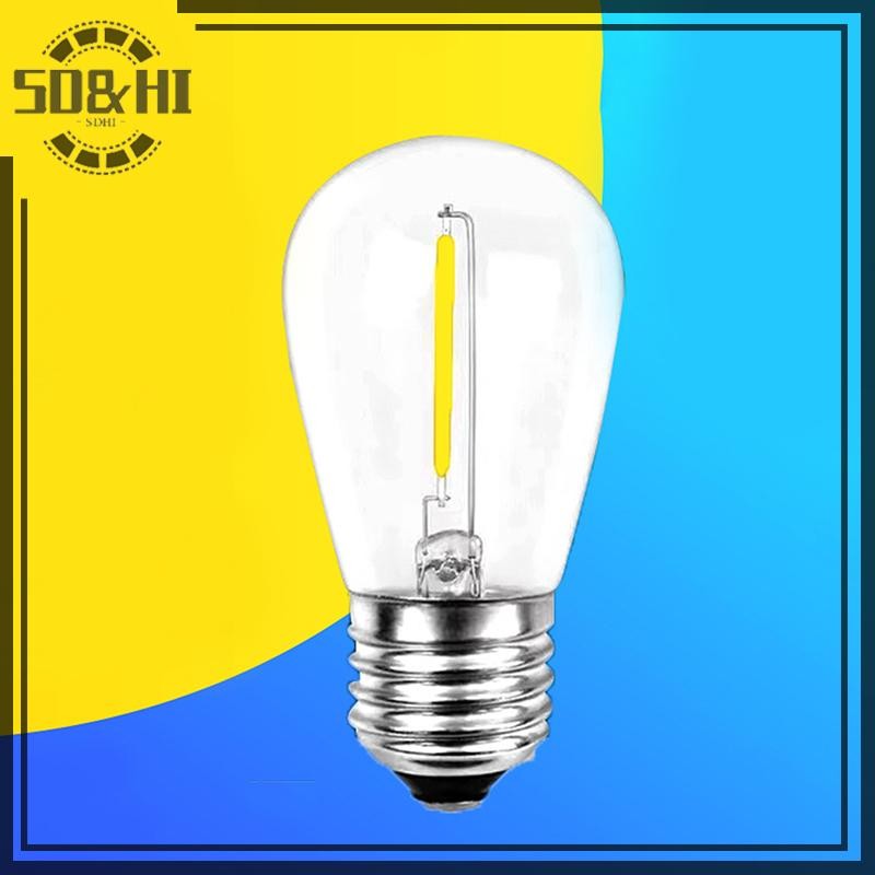 Bóng đèn Led nhựa S14 E27 / E26 3V 120V Trắng ấm 2W 1W Bóng đèn chống vỡ để trang trí Giáng sinh ...