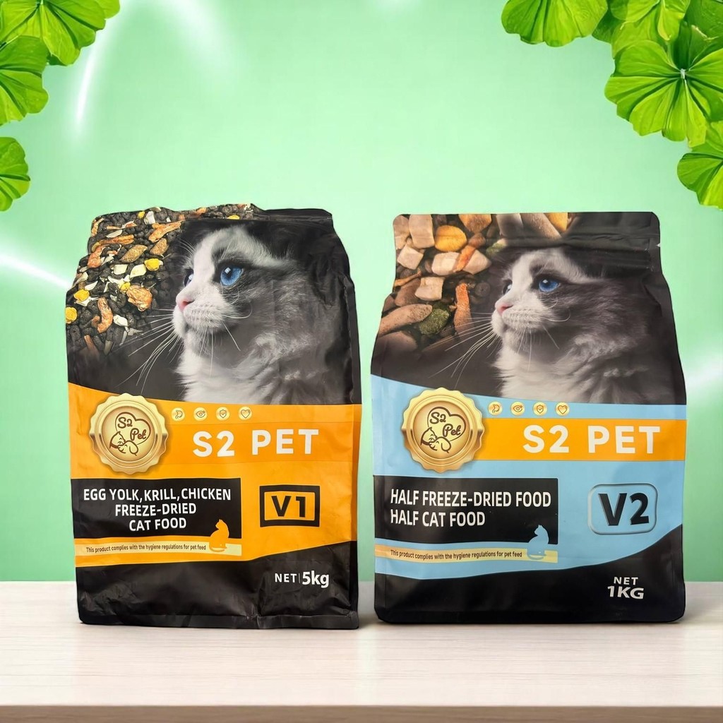 5 KG Thức ăn hạt khô S2 PET V1 V2 mix thịt sấy và siêu nhiều topping ...