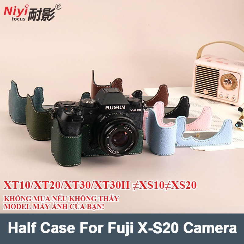 Ốp lưng cơ sở máy ảnh bằng da PU họa tiết vải lanh cổ điển Fujifilm XS10 XS20 XT10 XT20 X-T10 20 ...