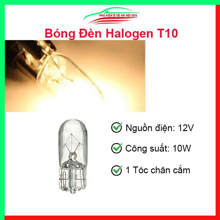 Bóng Đèn Halogen T10 12V 10W 1 Tóc Chân Cắm | Shopee Việt Nam