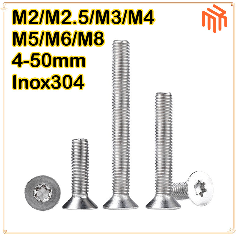 [MX1] Bu lông hoa thị Inox 304 /phẳng Vít chống trộm / Bu lông chống trộm /Torx Bolt / Vít chìm ...