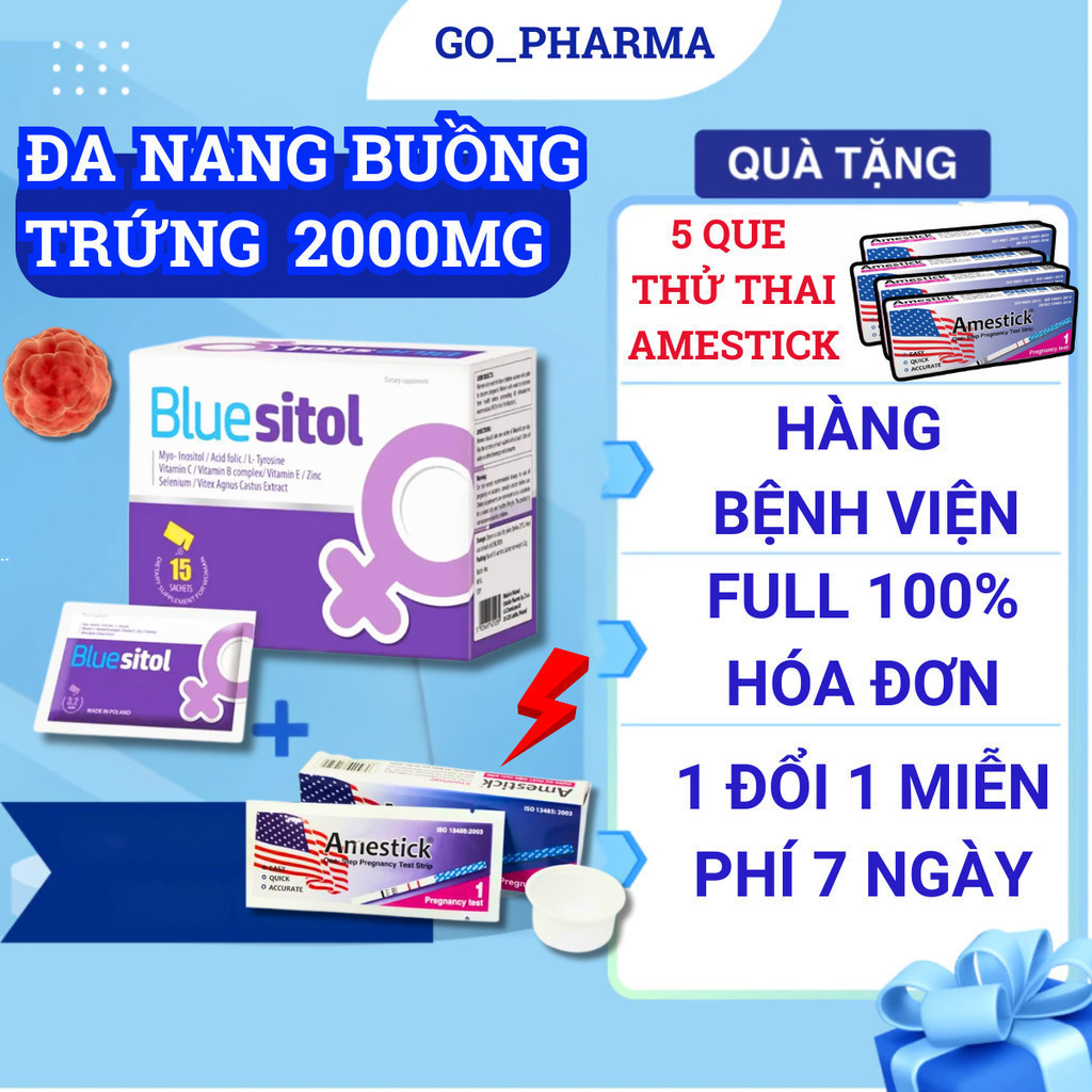 BlueSitol - Bổ Trứng, Myo-Inositol, Tăng Khả Năng Thụ Thai, Bổ Sung ...