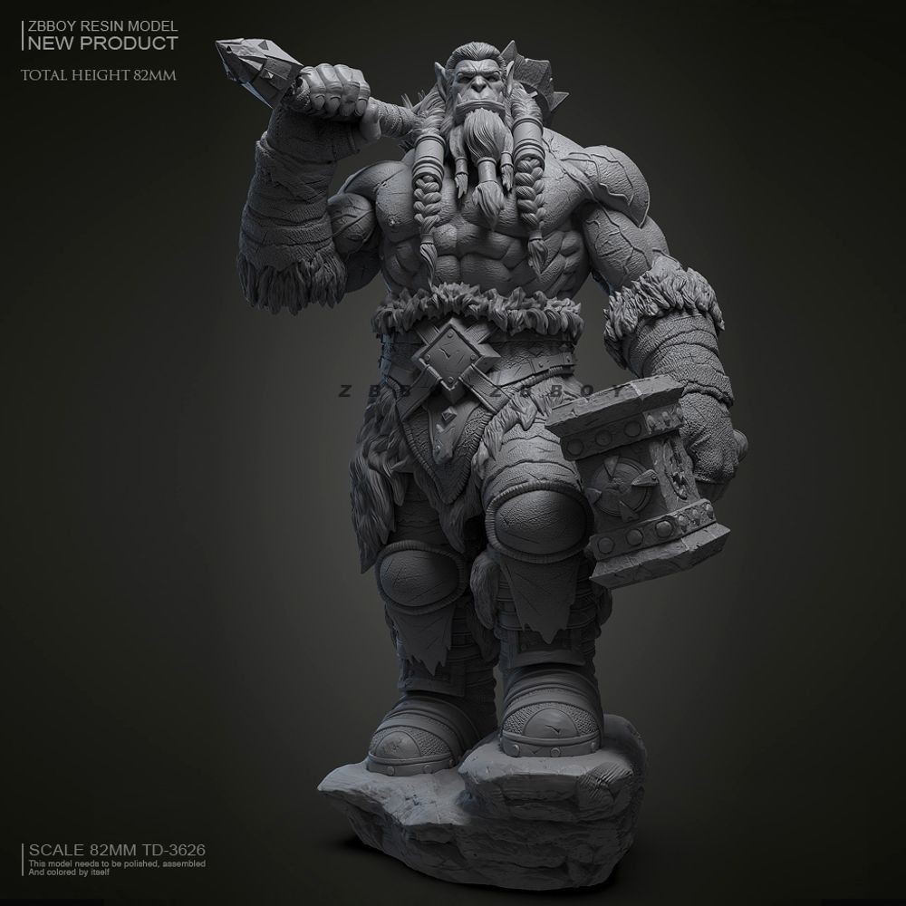 82mm ZBBOY Supervision Salamon General Resin Figurines White Model ...