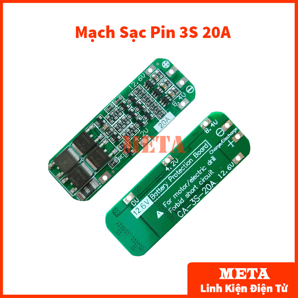 Mạch Sạc Pin 3S 12V-20A Sạc cân bằng và bảo vệ pin 18650 / Li-ion 3.7v ...