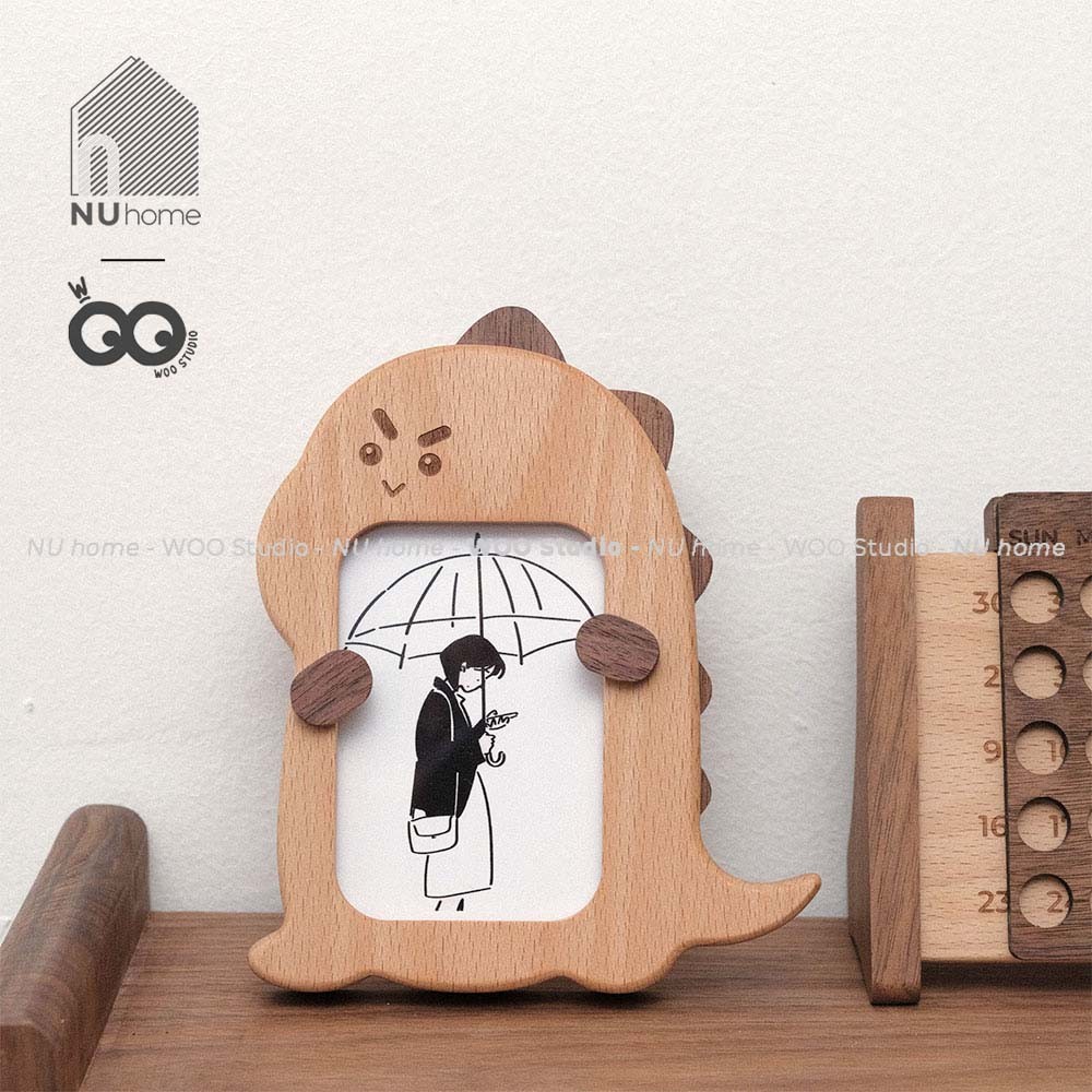 Khung ảnh Mini để Bàn Hình Khủng Long Kumo Nu Home Khung ảnh Intax Mini Bằng Gỗ Tự Nhiên