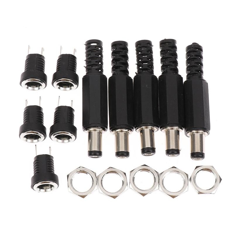 Combo 10 cái Jack đực và cái, Jack DC 5.5x2.1mm làm jack sạc pin, jack ...