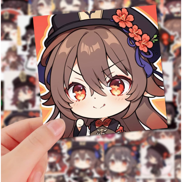 [Chống nước] Sticker Hutao Genshin Impact 63 miếng | Shopee Việt Nam