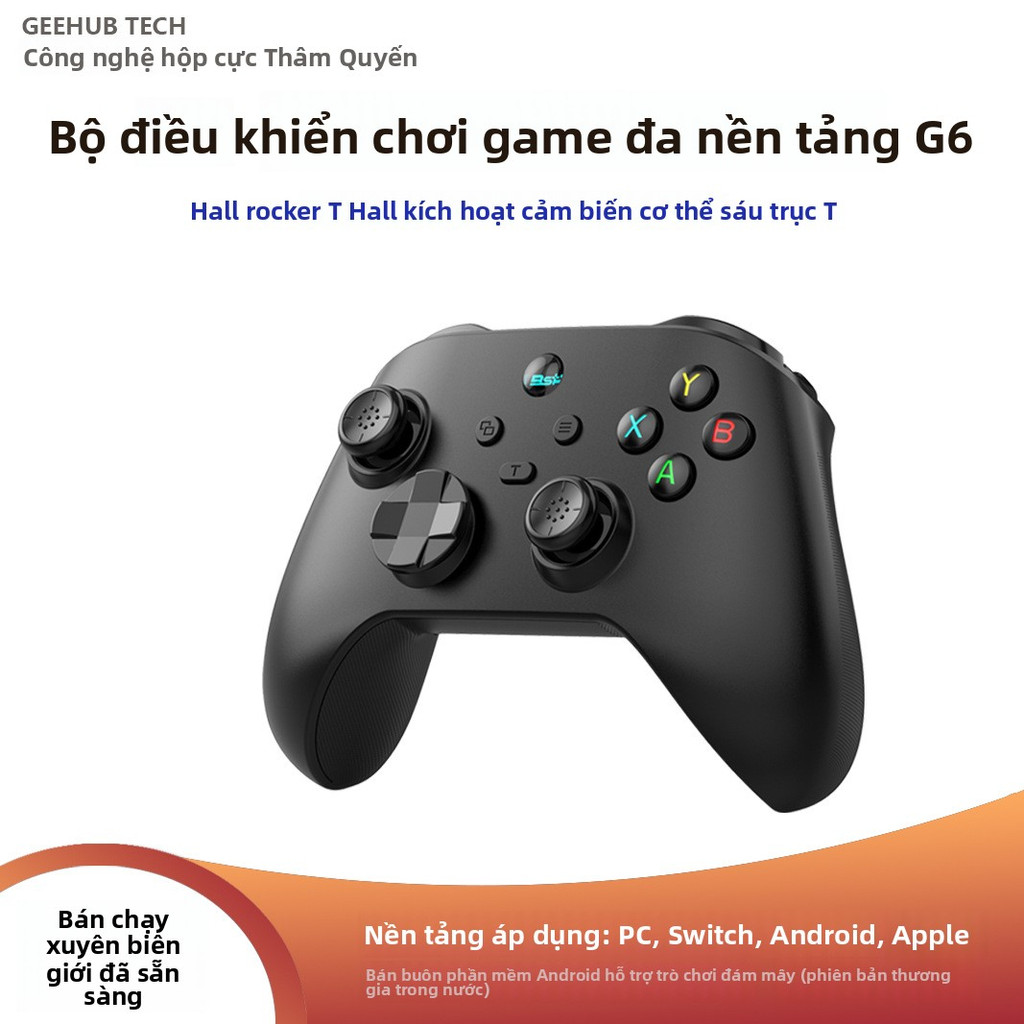 Tay cầm chơi game G6 Bluetooth không dây Hall Rung sáu trục Somatosensory Burst PC Android IOS ...