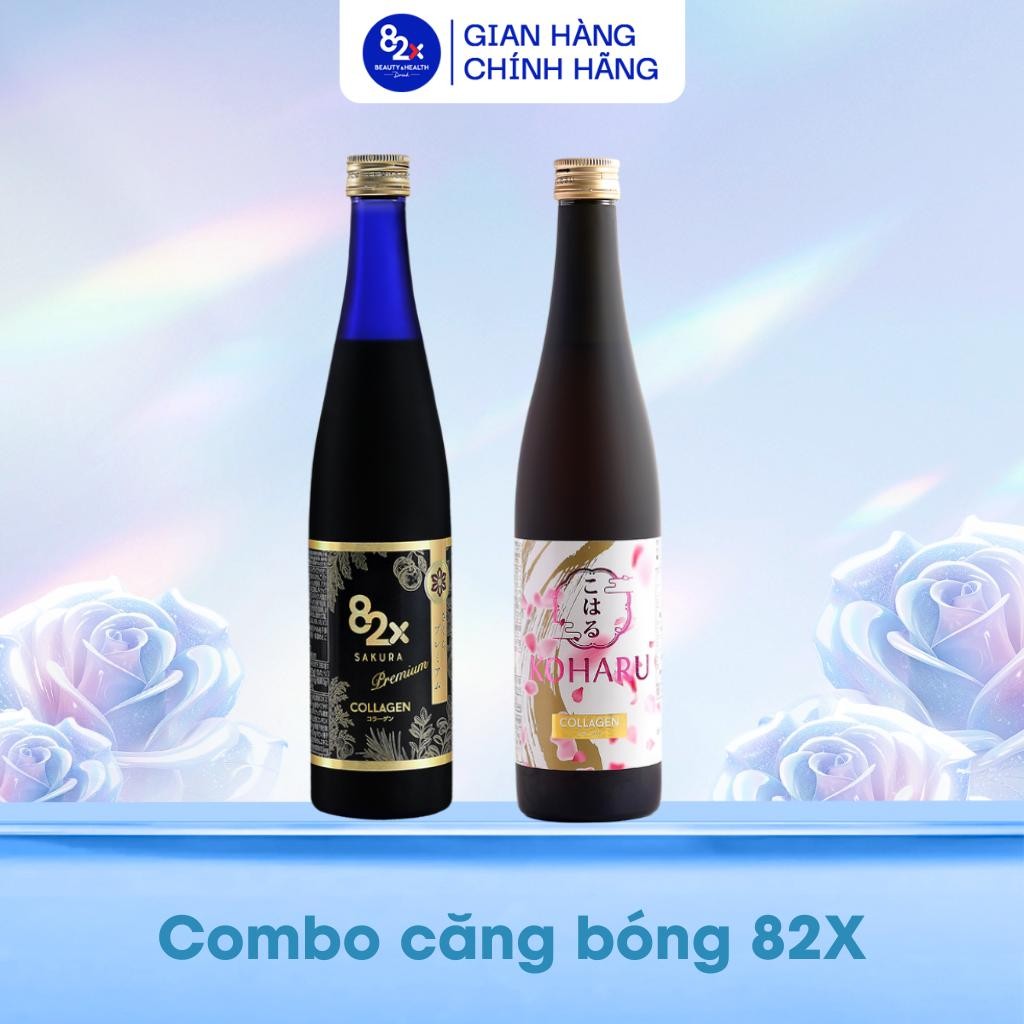 Combo 2 Chai Nước Uống 82X Gồm Collagen Sakura & Collagen Koharu Làm ...