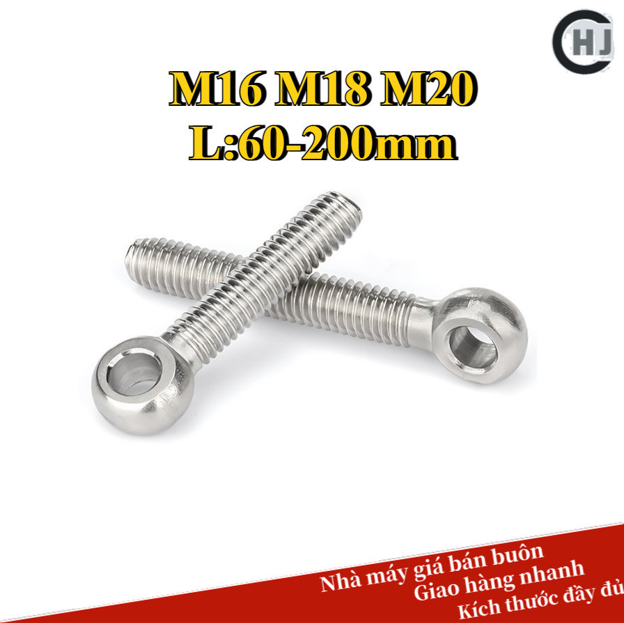 Bulong mắt inox 304, Bu lông mắt cá tròn M16 / M18 / M20 [HJC-WDY-w ...