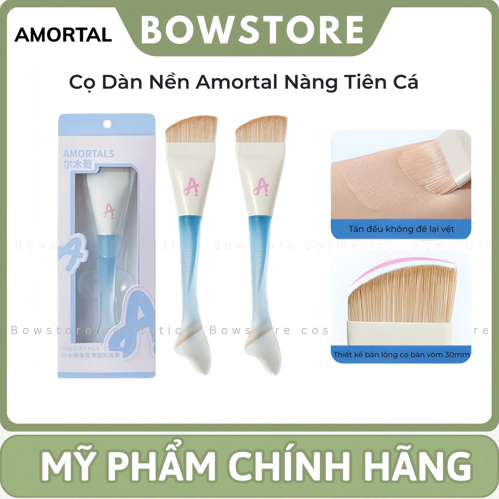 [AMORTAL] Cọ Tán Nền Amortals Tiên Cá Siêu Mỏng Lông Mềm Mịn Cọ Đầu Vát ...
