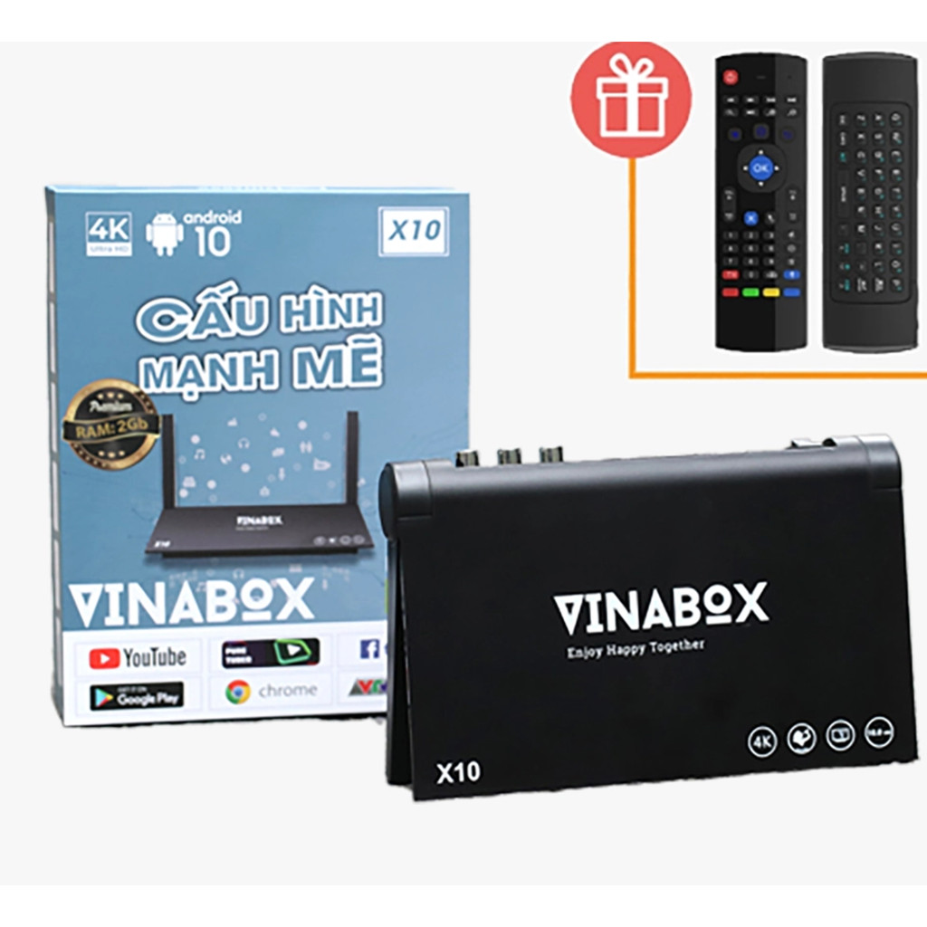 [Chính hãng] Box Android Tv Vinabox X10, Ram 4G Rom 16Gb, Android 10.0 ...