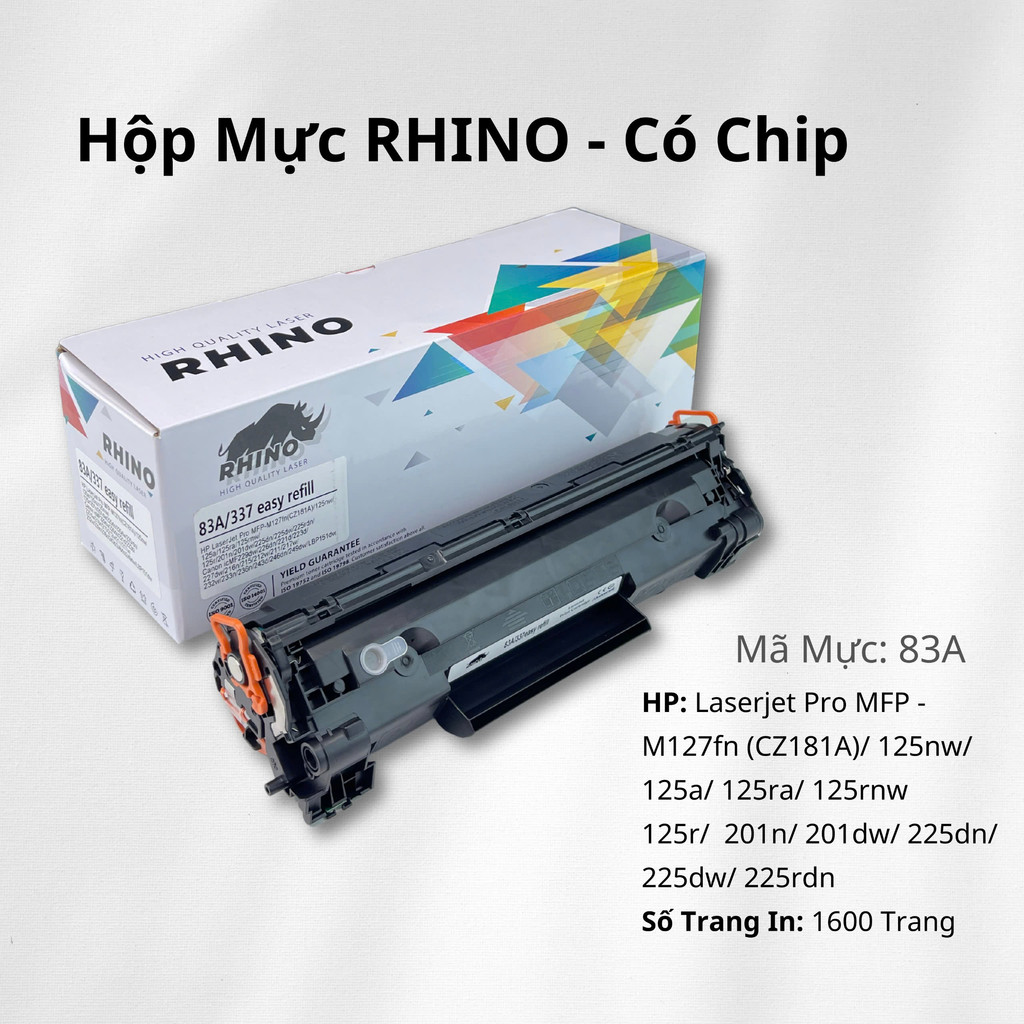 Hộp mực Rhino 83A có Chip dùng cho máy in HP LaserJet Pro MFP – M127fn ...