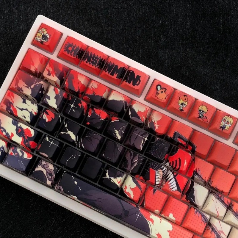 Chainsaw Man Keycap Cherry Profile 70 / 105 / 118 Phím PBT Thuốc nhuộm ...