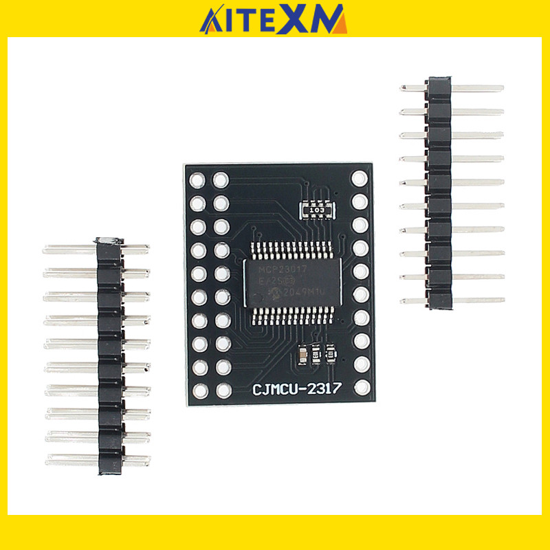MCP23017 Giao diện I2C Mô-đun mở rộng I / O 16bit Bảng Pin IIC sang GIPO Bộ chuyển đổi nguồn ...
