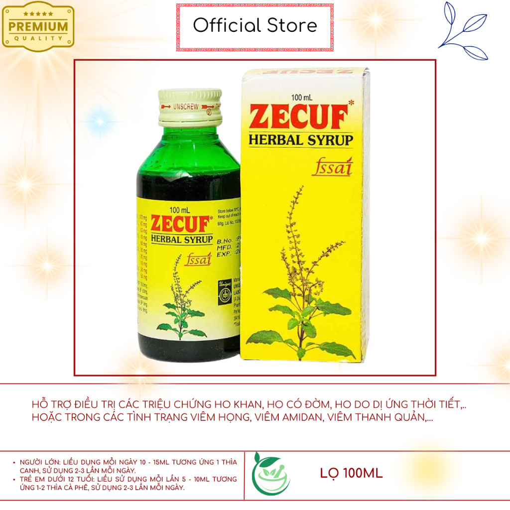 Siro Zecuf Herbal Syrup hỗ trợ giúp bổ phế, giảm ho (100ml) | Shopee ...