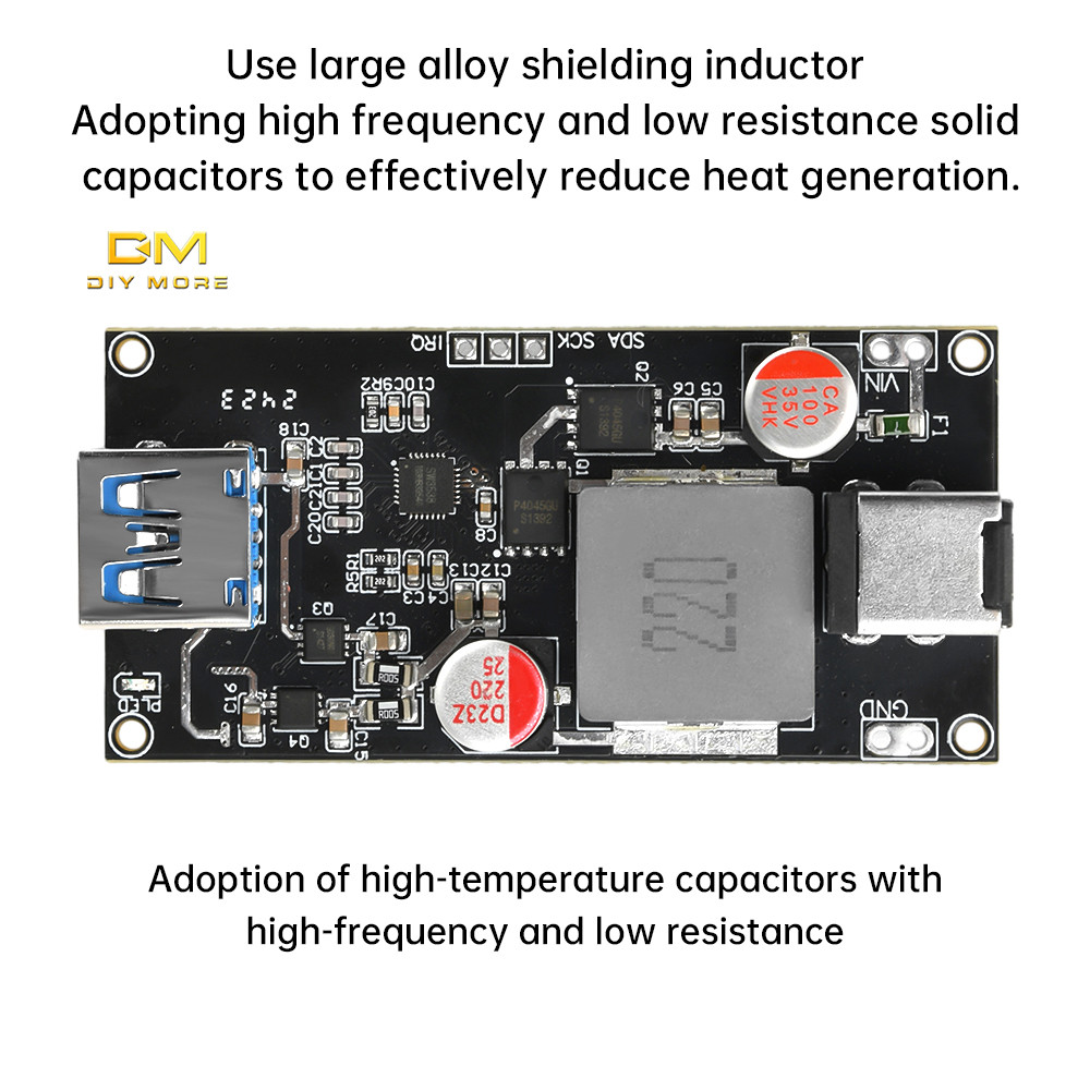 Mô-đun sạc nhanh thông minh để bàn đa giao thức DC 6-DIYMORE 30V 140W ...
