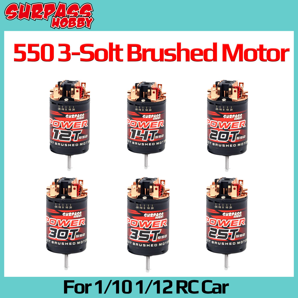 SURPASS HOBBY 550 Brushed Motor 3-Solt 12T 14T 20T 25T 30T 35T Cho 1 / ...