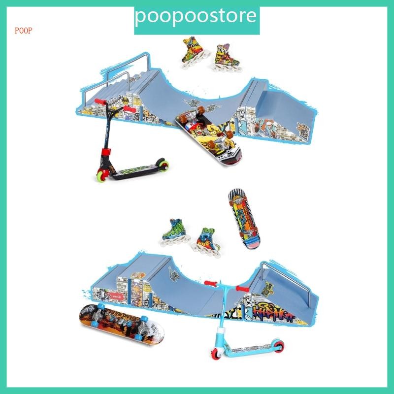 Poop Skate Park Kits 7 Cái Bộ Ngón Tay Ván Trượt Sàn Ramp Mini ...