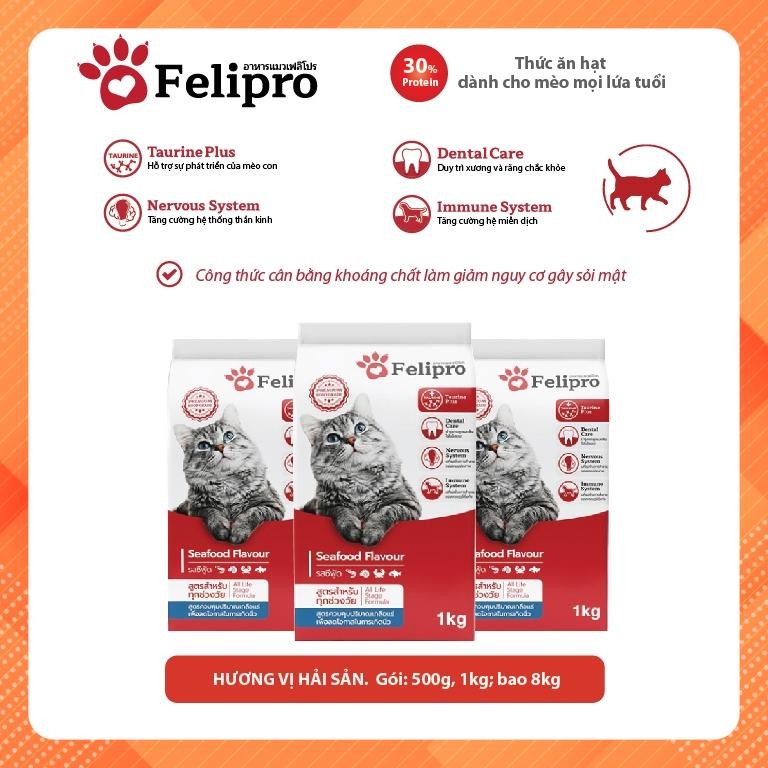 FELIPRO Thức ăn hạt cho mèo gói 500G dành cho mọi lứa tuổi | Shopee ...