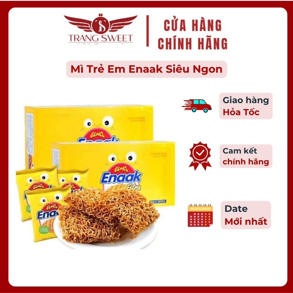 Mì Enaak trẻ em siêu ngon Vàng Đỏ Thùng 24 gói | Shopee Việt Nam
