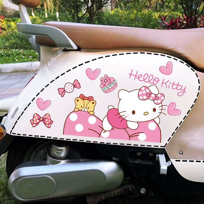 Hello Kitty Xe Điện Miếng Dán Yadi Emma Calf q6 Trang Trí Dễ Thương ...