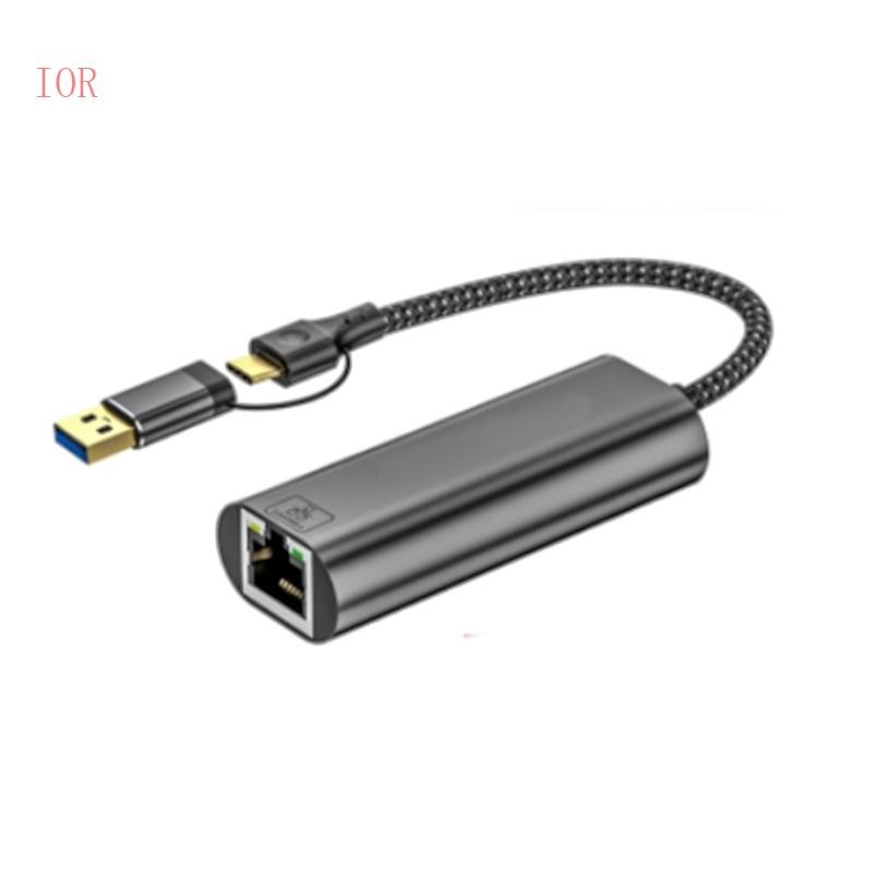 Ior USB + Type C sang Ethernet Adapter USB C sang RJ45 Mạng LAN Gigabit ...