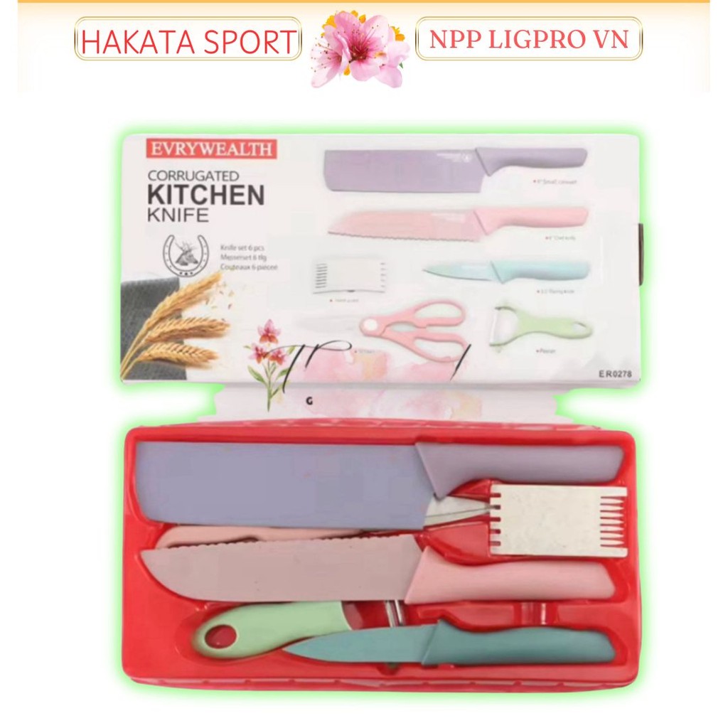 Bộ Dao Lúa mạch Kháng Khuẩn 6 Món kèm hộp Đựng | Shopee Việt Nam