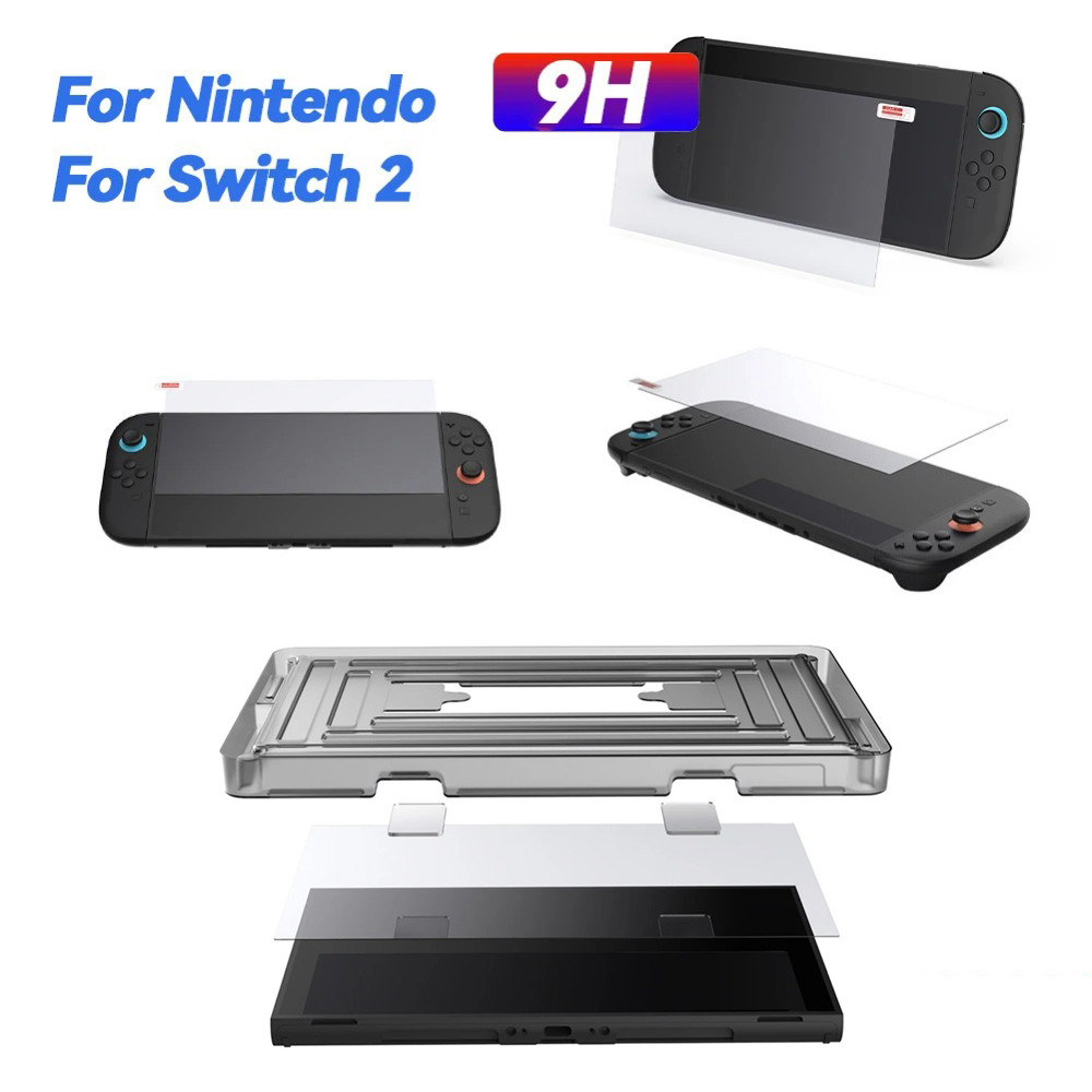 Kính cường lực bảo vệ màn hình được thiết kế cho Nintendo Switch 2 với khung căn chỉnh Phim bảo ...