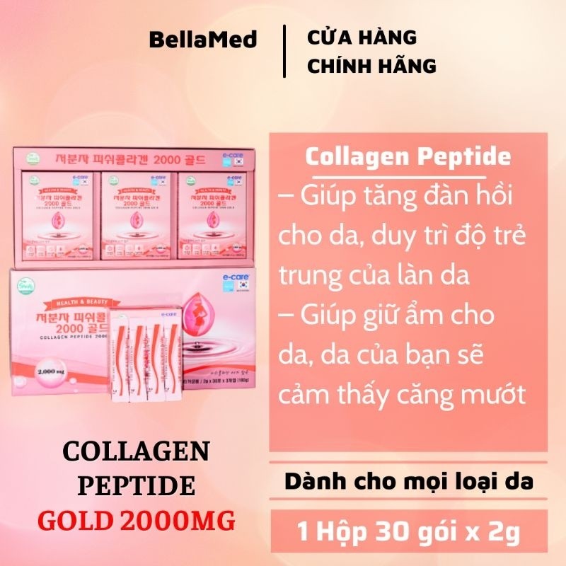 Fish Collagen Peptipe Gold 2000mg dạng bột 1 Hộp 30 Gói | Shopee Việt Nam