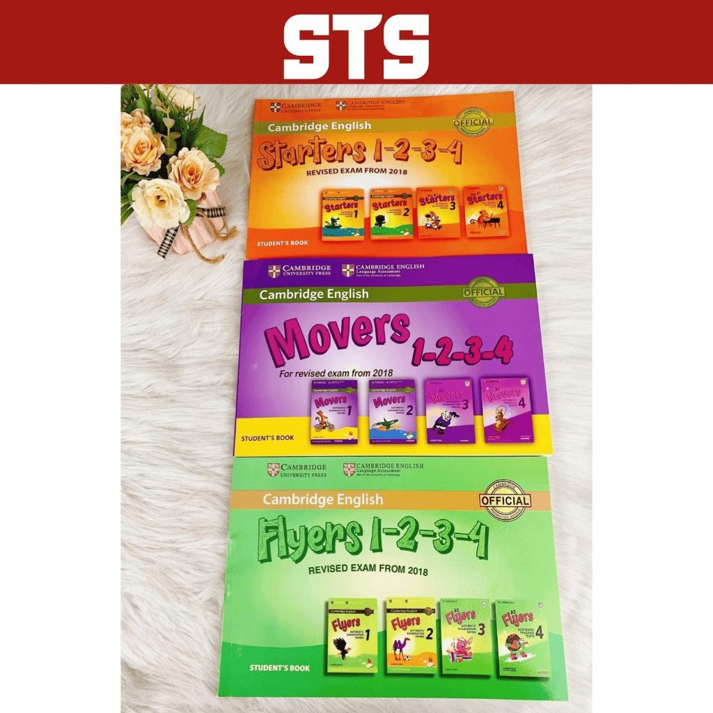 Sách - Cambridge Starters, Moves, Flyers 1234 in gộp | Shopee Việt Nam