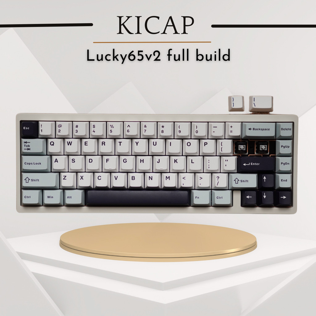 Lucky65 v2 full build đầy đủ mod sẵn, QMK/VIA, 3 mode, LED RGB, silent ...