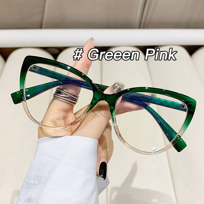 Màu Gradient Kính Mắt Mèo Khung Kính Thời Trang Chống Ánh Sáng Xanh ...