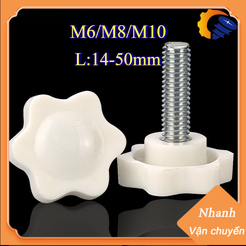 M6 / m8 / m10 Núm vặn tay bông mai nhựa ren , bằng thép [ZQ-WDY-1] | Shopee Việt Nam