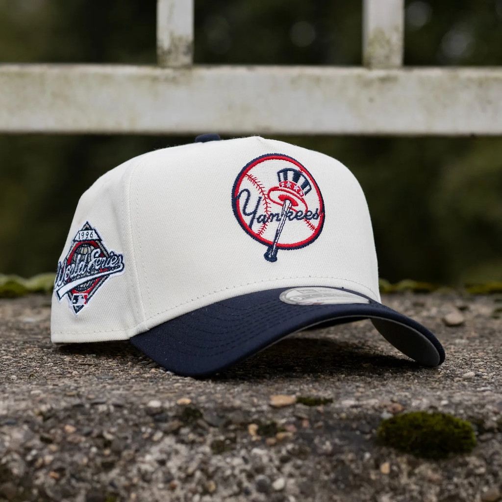 Mới ERA 9FORTY A-FRAME MLB NEW YORK YANKEES THẾ GIỚI SERIES 1996 HAI TONE / XÁM UV SNAPBACK ...