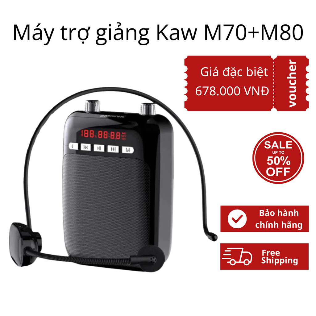 Máy Máy Trợ Giảng Bluetooth Zansong M70+M80 Chuyên Giảng dạy, Công suất ...