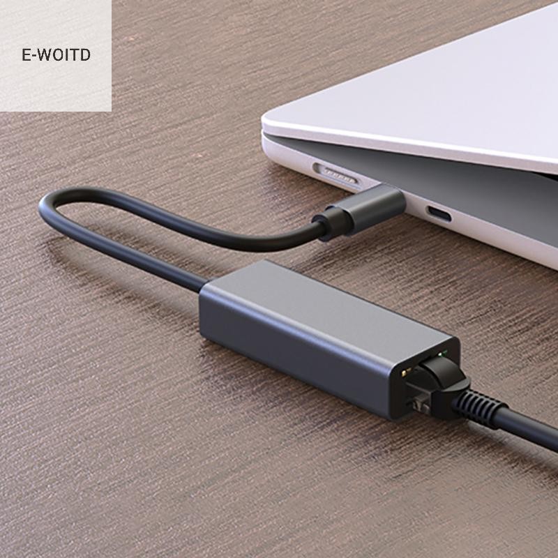 E-woitd Type-C Sang RJ45 Lan Card Mạng 100 / 1000Mbps Gigabit Ethernet Adapter Ổ USB Ypc C Bộ ...