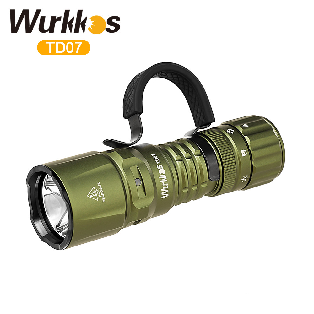 Wurkkos TD07 1300LM SFT25R chế độ chiến thuật Tầm xa 479m xoay & nút đuôi đèn pin led | Shopee ...