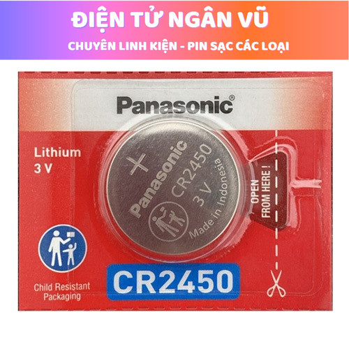 Pin CR2450 Panasonic 2450 3V Hàng Chính Hãng - Vỉ 1 Viên Pin Điều Khiển ...