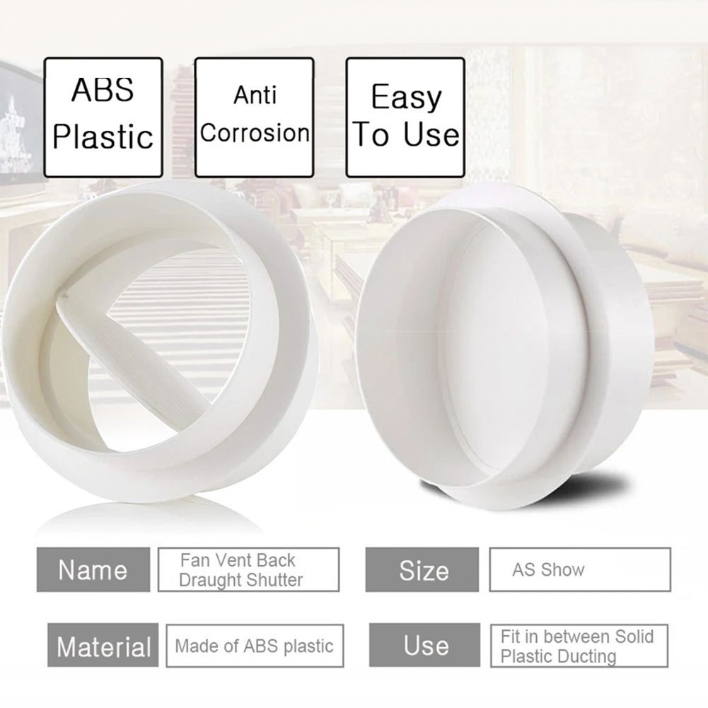 【LEYM】Round Pipe Backdraft Damper Enhance Ventilation with PVC Fan ...