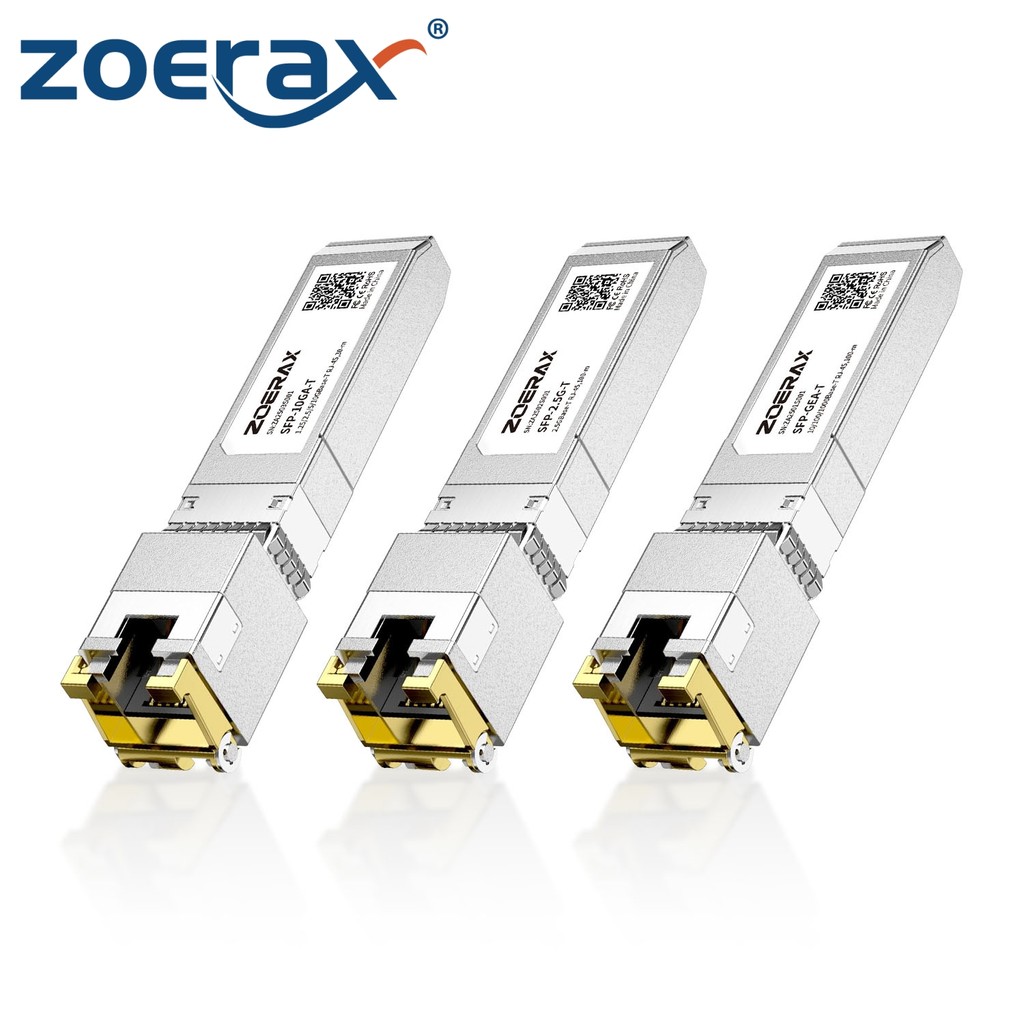 Zoerax 10G / 2.5 / 1.25G GBASE-T SFP + sang RJ45 CAT.6a Mô-đun thu phát ...
