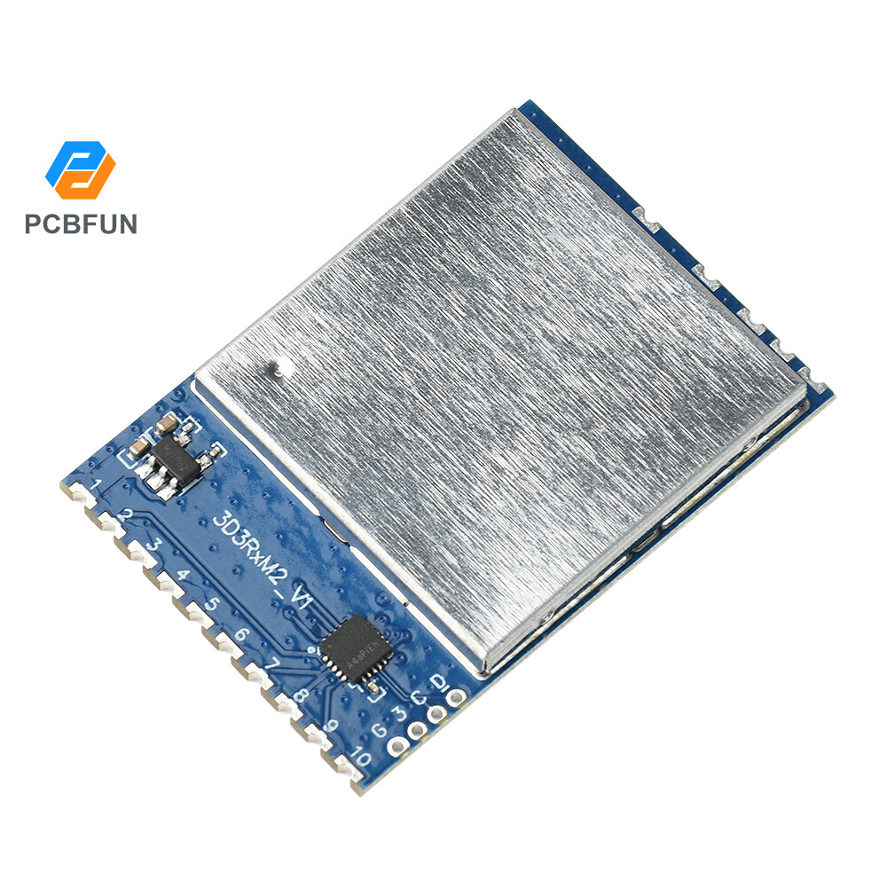 Pcbfun 3D3RxM2 3.3G Mô-đun thu Video RF FPV VRX Mô-đun 16-CH FPV Bộ thu bản đồ không dây tương ...