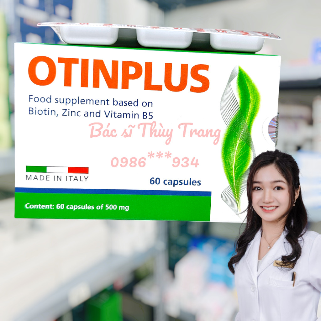 Viên uống OTINPLUS bổ sung BIOTIN, kẽm, B5 giúp đẹp tóc, lành thương ...