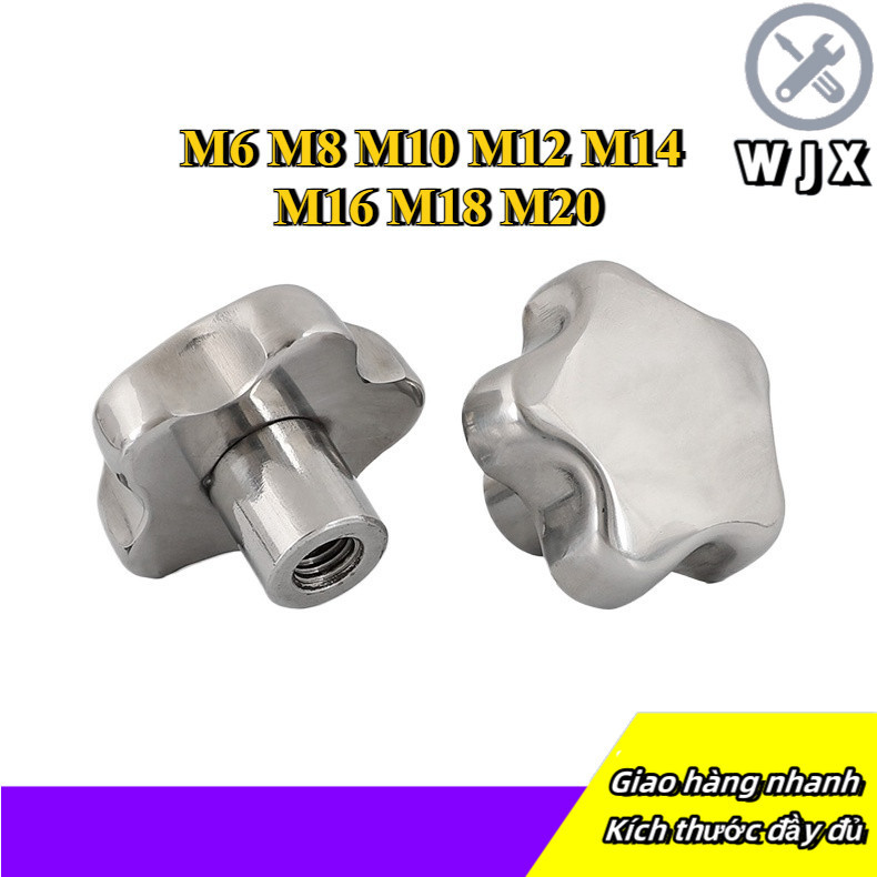 Núm vặn tay bông mai ren inox 304， bằng thép M6 M8 M10 M12 M14 M16 M18 M20 [WJX-WDY-w] | Shopee ...