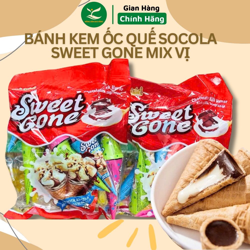 BÁNH KEM ỐC QUẾ SOCOLA SWEET GONE NHIỀU VỊ 1 TÚI 12 CÁI | Shopee Việt Nam