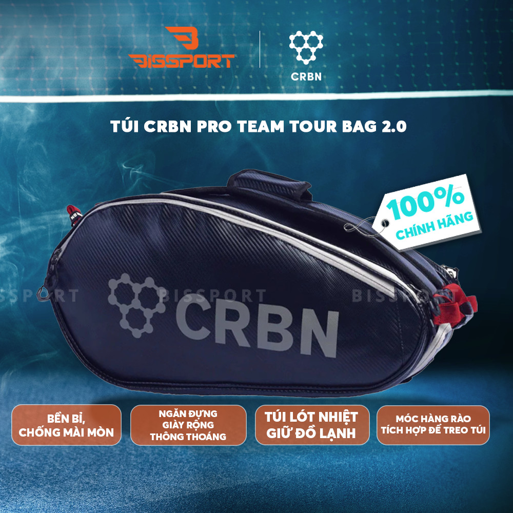 Túi Pickleball CRBN Pro Team Tour Bag 2.0 Chính Hãng - Xanh - Ngăn Đựng ...