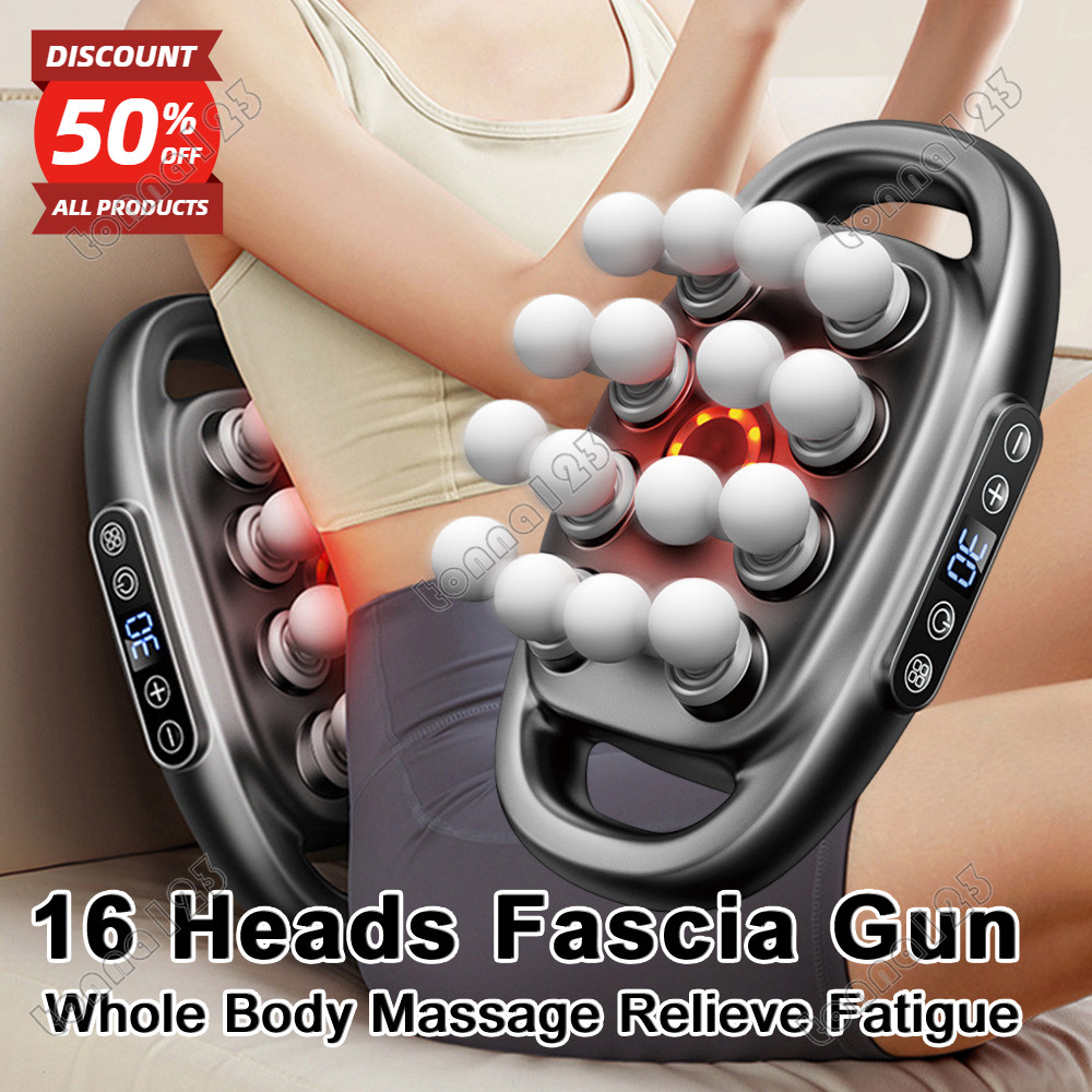 16 Đầu Fascia Súng Cao Cấp Rung Cơ Thể Súng Massage Lưng Và Eo Máy Mát ...