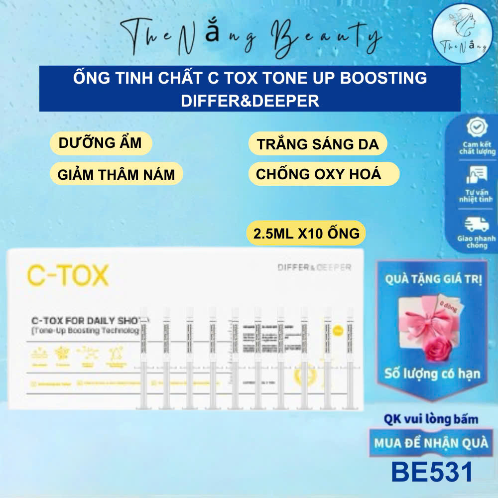 Ống Tinh Chất C Tox Tone Up Boosting DIFFER&DEEPER BE531 Dưỡng Ẩm Trắng Sáng Chống Oxy Hoá ...