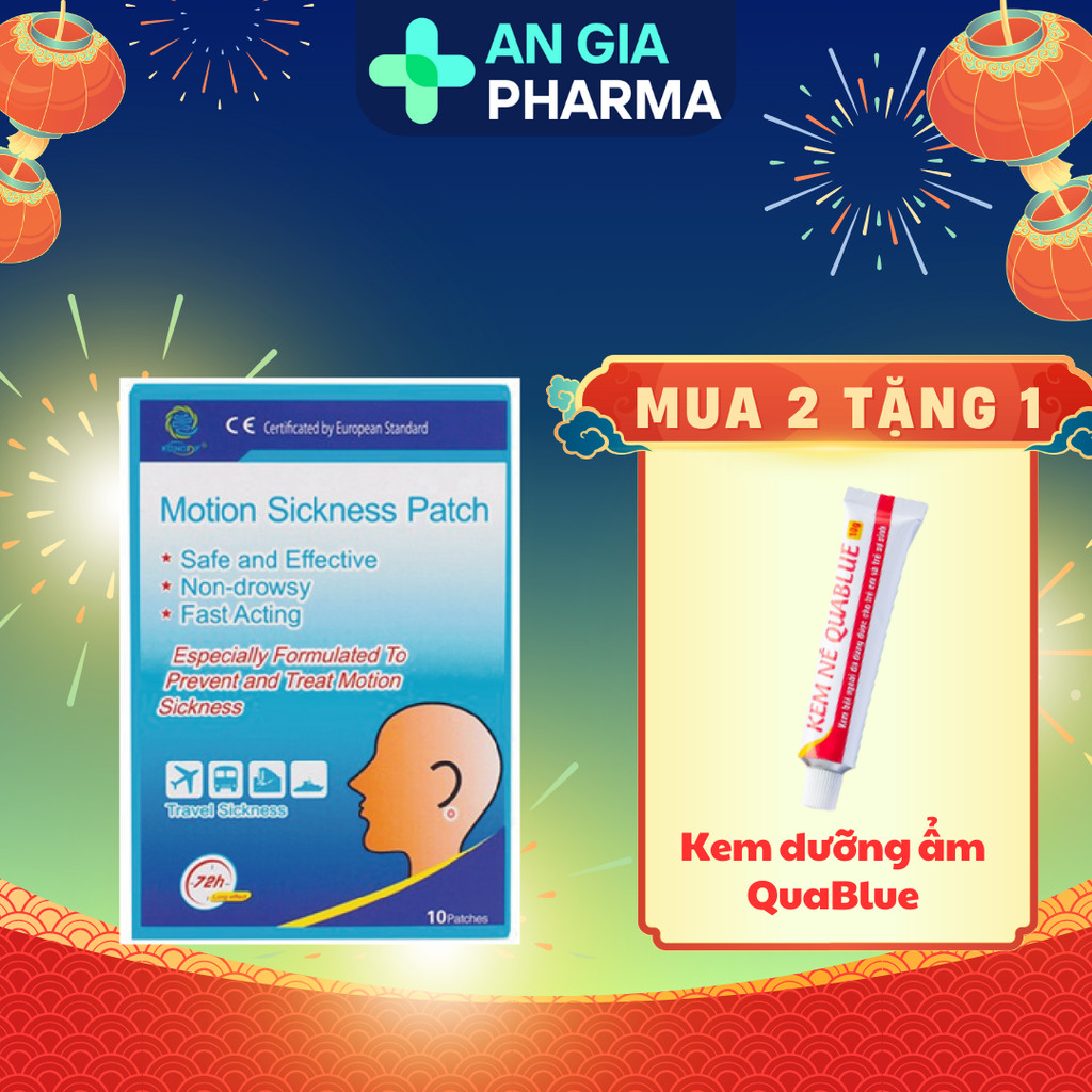Miếng Dán Chống Say Tàu Xe Motion Sickness Patch Fobe - hộp 10 miếng ...