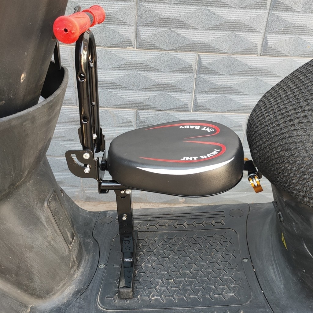 Ghế trẻ em Xe máy điện Meitong ghế xe tay ga có thể gập lại phía trước xe rùa nhỏ Ghế trẻ em Xe ...